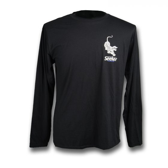 Black Long Sleeve With White Tiger Logo – Seeker Rods – Fishing Rods